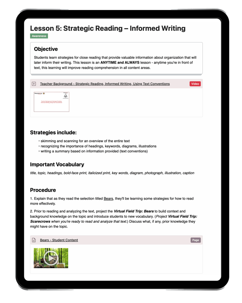 Sample Writing Lesson | Empowering Writers